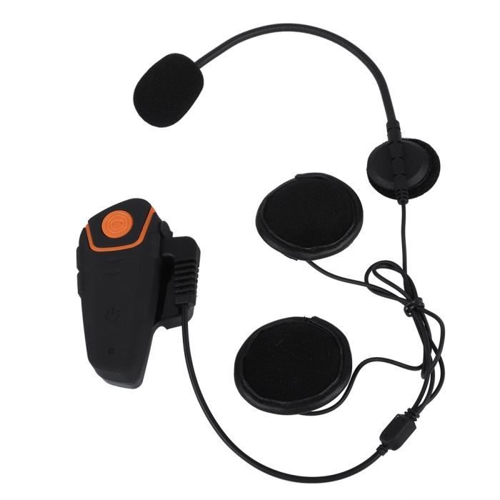 VINGVO Écouteurs de moto Casque Bluetooth Casque Moto Moto 2.4GHz MP3 ...