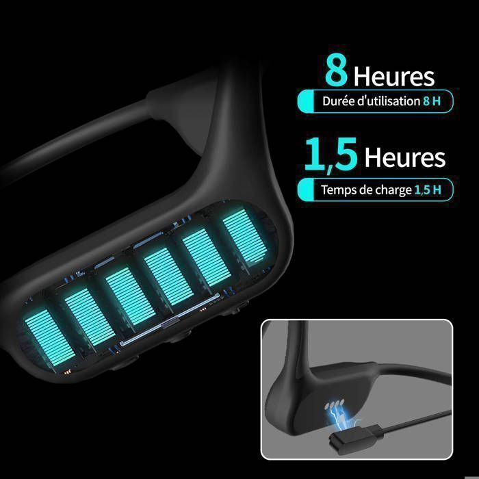 MANKIW Casque à Conduction Osseuse Écouteur Bluetooth 5.4, Oreilles ...