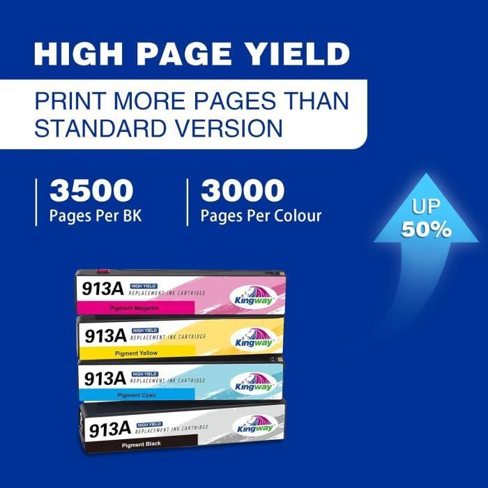 913A Cartouches D'Encre Compatibles Avec Hp 913 913A Pour Hp Pagewide ...