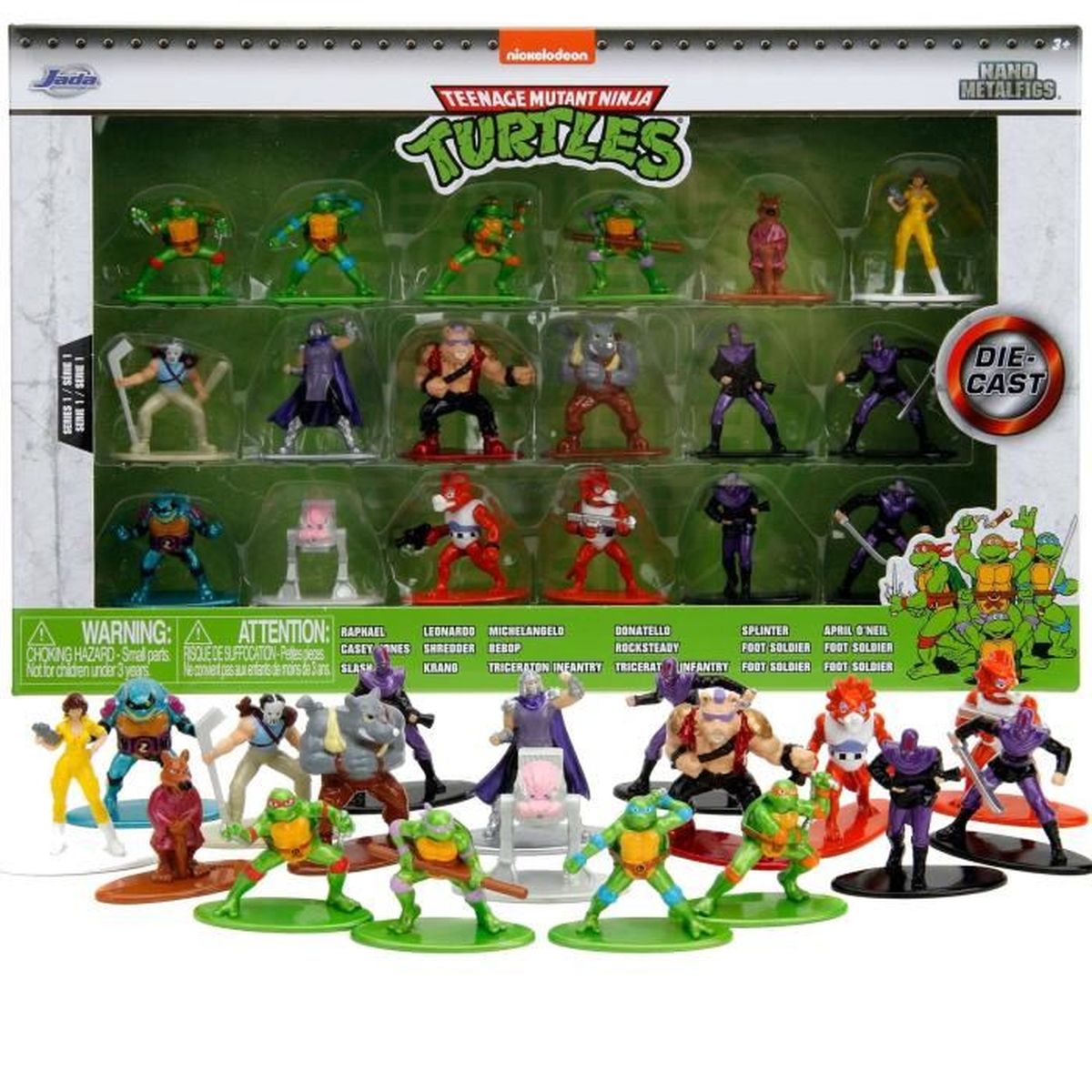 Ninja Warrior Turtles nano metalfigs metal figure set 18 pieces ...