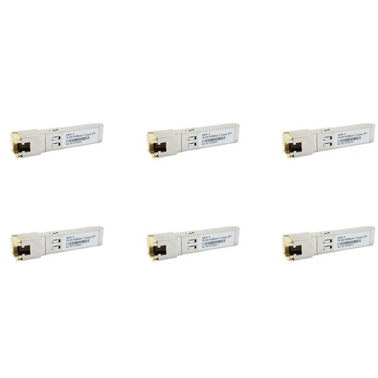 6X Module Gigabit RJ45 SFP 10/100/1000Mbps SFP ÉMetteur-RéCepteur RJ45 ...