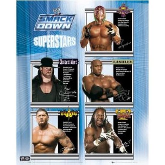 WWE - CATCH - Smackdown Superstars - 40x50cm - AFFICHE - POSTER ...