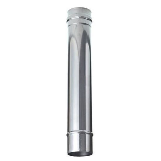 Tube droit rigide - Inox - ø120mm - L 500mm - Simple paroi - Raccord ...