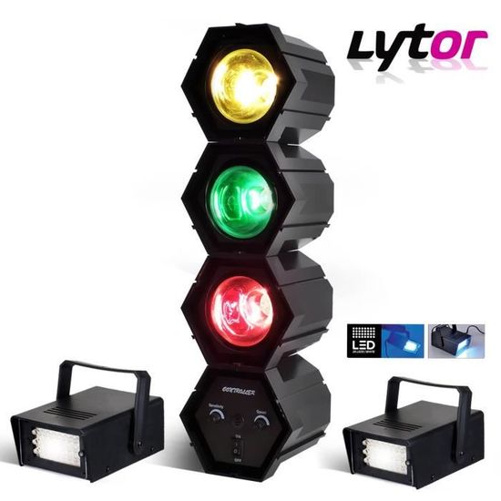 Séquenceur effet Chenillard à lampes Mode musical 3 Couleurs + 2 Stroboscopes - Cdiscount TV Son ...