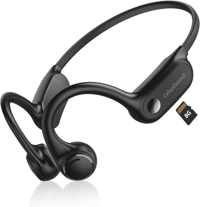 Casque Conduction osseuse,Écouteurs Sans Fil Bluetooth 5.2,Casque ultra ...