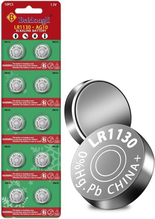 LR1130-1-10 Piles bouton alcalines AG10 1131 189 1,5 V LR54.[Q216 ...