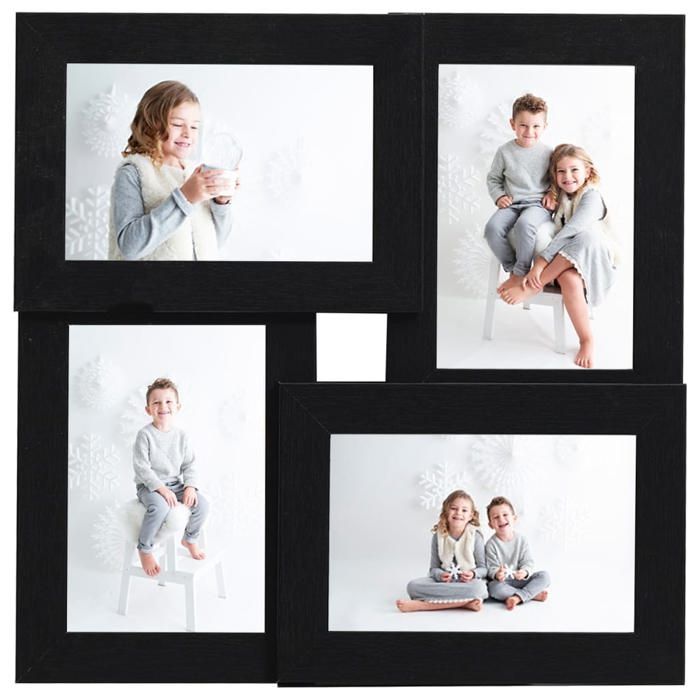 BEAU Collage de cadres photo - pour photo de 4x (13x18 cm) - Noir MDF ...