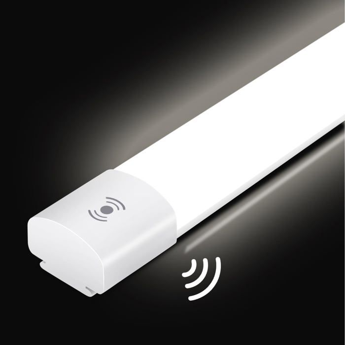 IEGLED 60cm Neon LED Tube avec Détecteur de Mouvement, IP65 Imperméable Reglette, 20W 2200LM ...