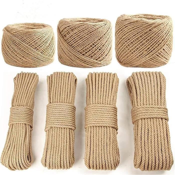 Corde De Jute Naturelle Torsadée De 10 Mètres,Corde De Jute Mince ...