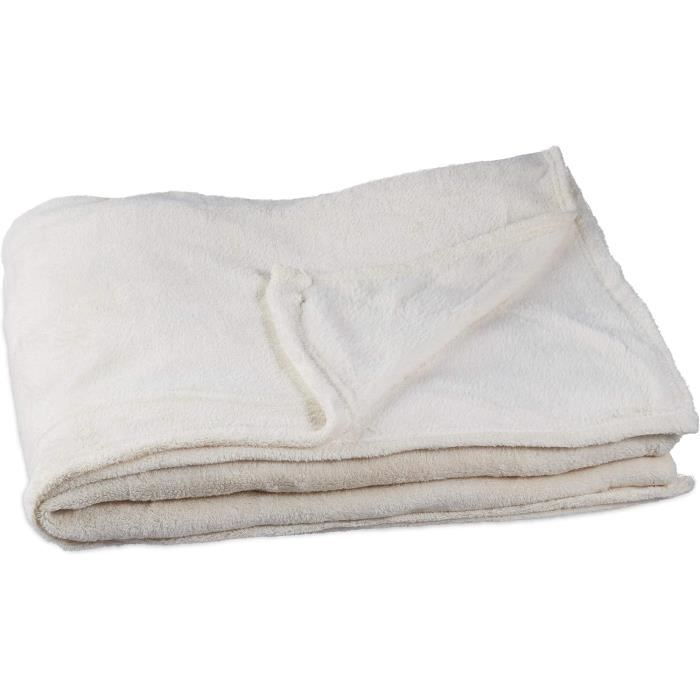 Couverture Grande Polaire Douce Plaid Moelleuse Douillet 200 X 220 Cm ...