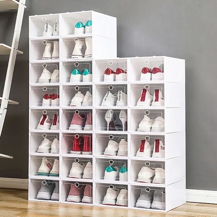 Boite Chaussures Empilables, Boite Rangement Chaussures En Platique ...