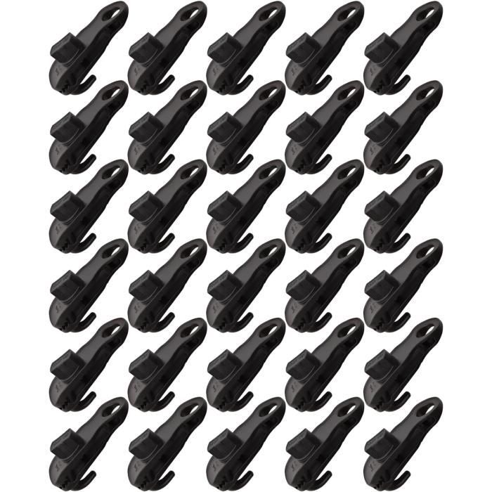 Lot de 30 clips de fixation pour bâche de tente - En plastique - Clips ...