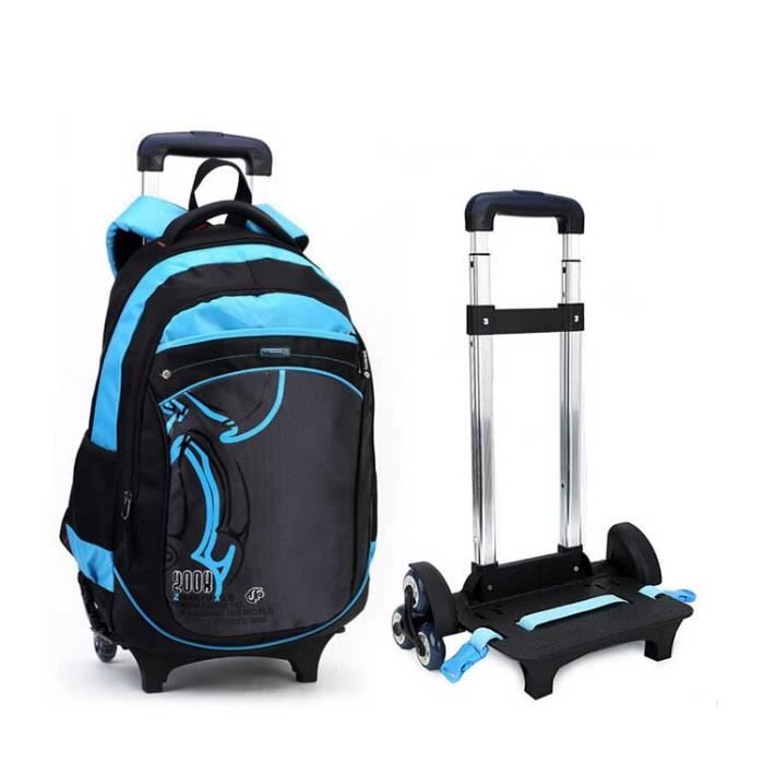 LYT® Sac à dos roulettes trolley scolaire école enfant -- Bleu Noir ... LYT® Sac à dos roulettes trolley scolaire école enfant -- Bleu Noir ...