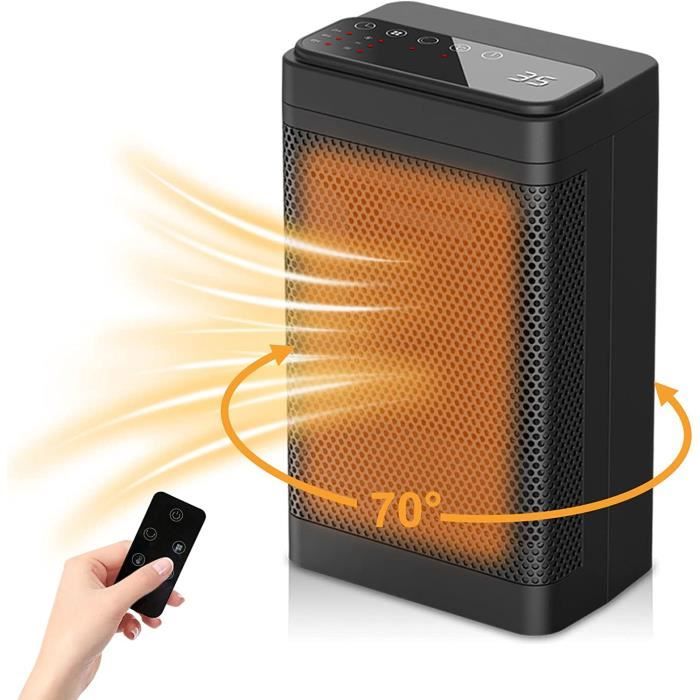 Chauffage Soufflant Portable, 1500 W Mini Radiateur Soufflant en ...