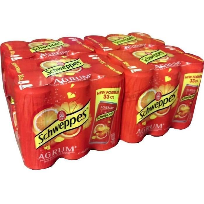 Schweppes Agrumes 24 unités de 330ml, canettes slim - Cdiscount Au ...