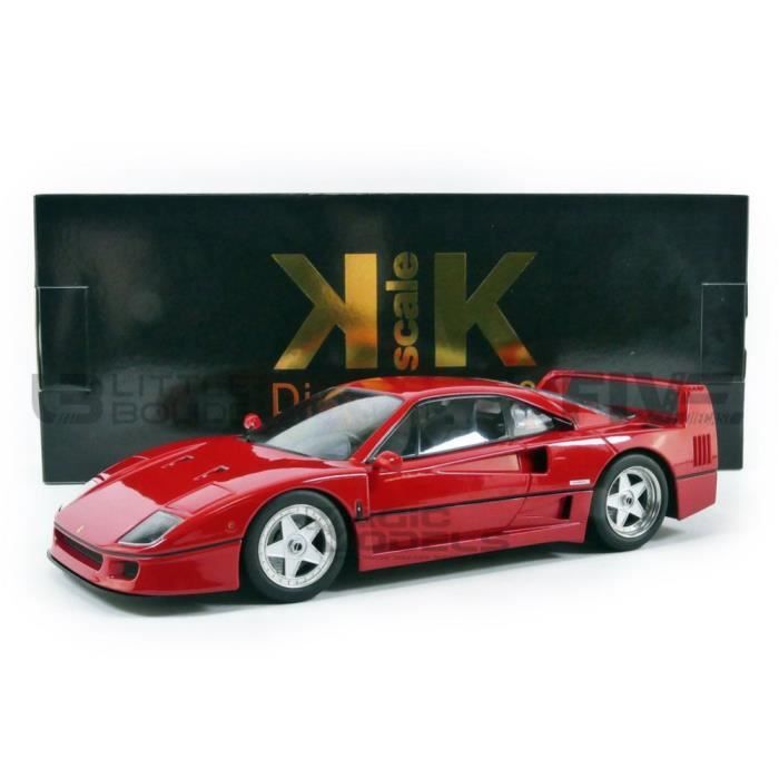 Voiture Miniature de Collection - KK SCALE MODELS - FERRARI F40 - Rouge - 1/18 - 1987 ...