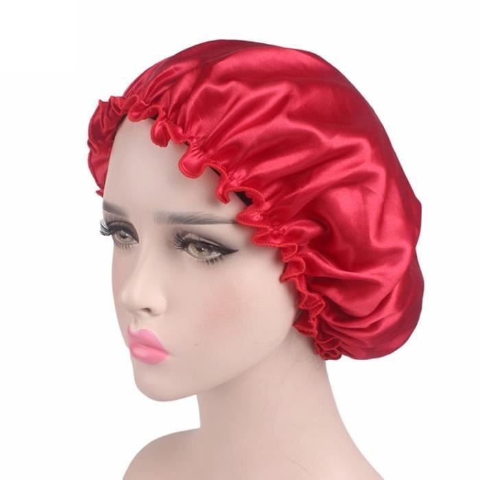 Red -Bonnet de nuit en Satin et dentelle, 1 pièces, accessoire de ...