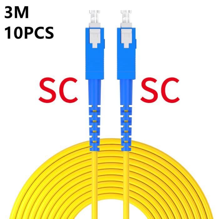 Fibre optique,Jillway-cordon de raccordement en Fiber monomode,SC à SC,Pigtail,UPCSM FTTH- 3M ...