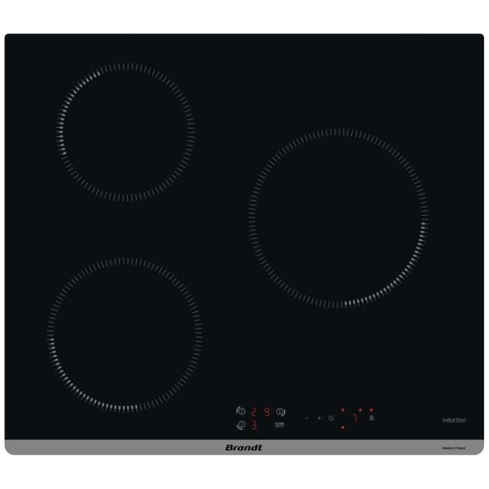 Table de Cuisson Induction - BRANDT - Modèle 3 Foyers - Fonction ...