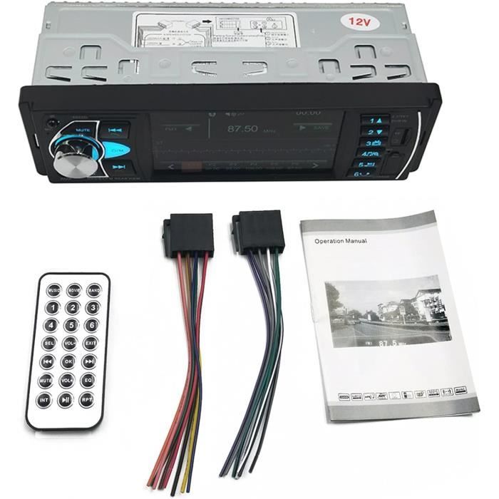 Écran 4 Pouces 1 Din Autoradio Audio Bluetooth Automobile Avec Carte ...