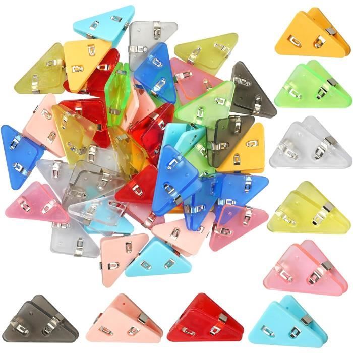40 Pièces Pince À Document Trombone Triangulaires Transparent Trombones ...