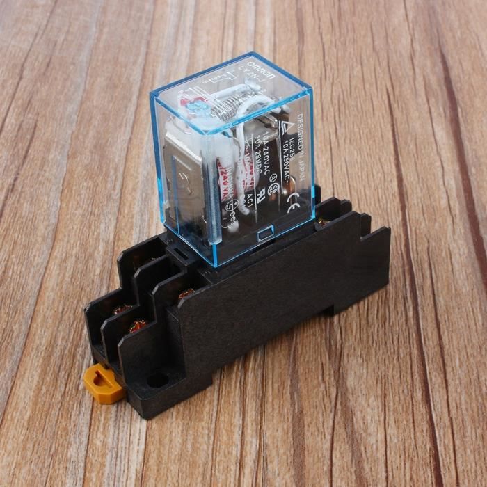 QID-Relais de puissance avec base de prise AC 220V Electromagnetic ...