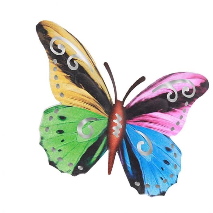 Métal papillon décor mur en fer forgé mur mur art 3d insecte mur ...