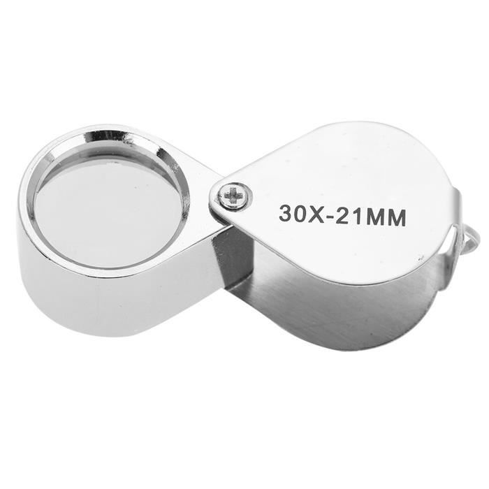 GOTOTOP Loupe 20X Loupe de poche pliante à loupe portable 30X avec pour la lecture de contrôle ...