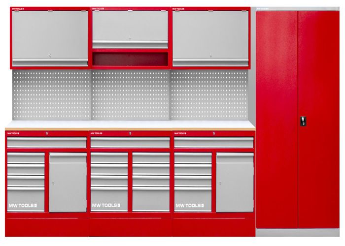 Mobilier d'atelier 4,4m avec armoire de rangement MW Tools - Cdiscount ...