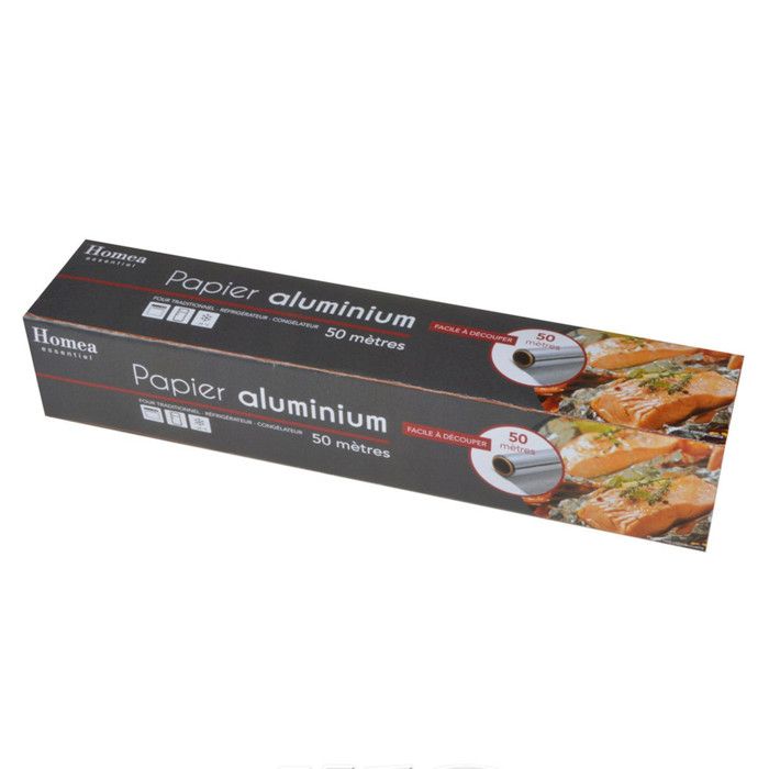 Papier Aluminium "facile à Découper" 50m Argent - Cdiscount Au quotidien