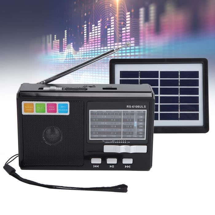 Radio Solaire Radio D'Urgence, Radio De Charge Solaire Portable Avec ...