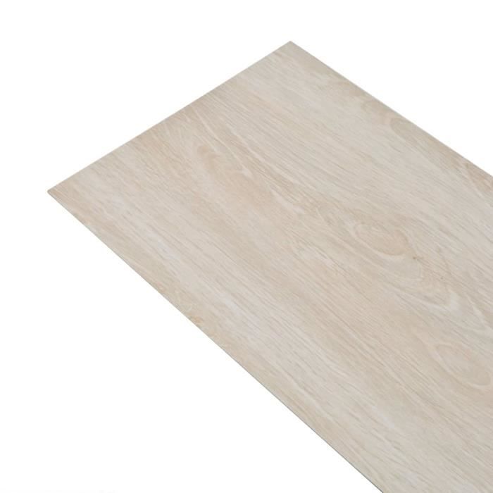 Planches de plancher PVC - QQMORA - Chêne blanc classique - 18 planches ...