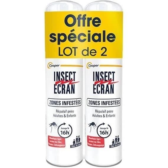 Insect Ecran Zones Infestées Lot de 2 x 100 ml Offre [229] - Cdiscount ...