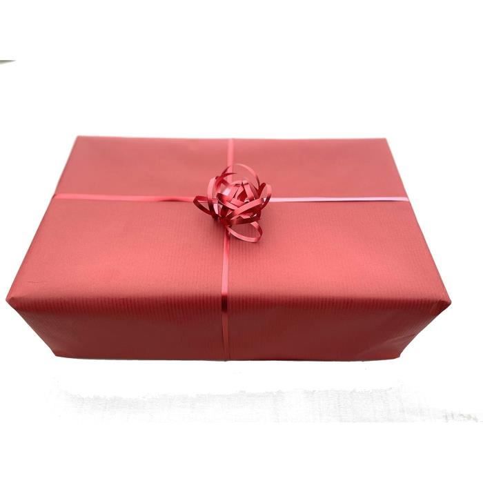 Rouleau de papier cadeau rouge 100 % recyclé 50 cm x 5 m de large ...