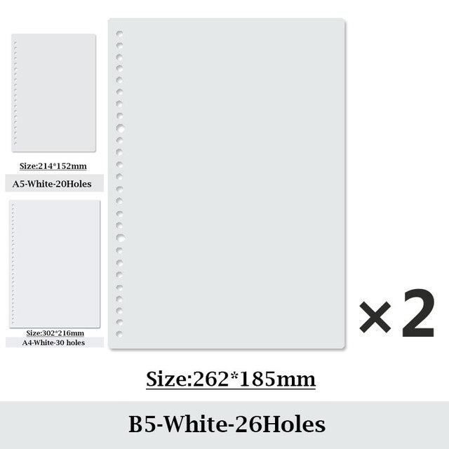 CARNET DE NOTES,White-A4--Couverture de livre à feuilles mobiles A4 A5 ...