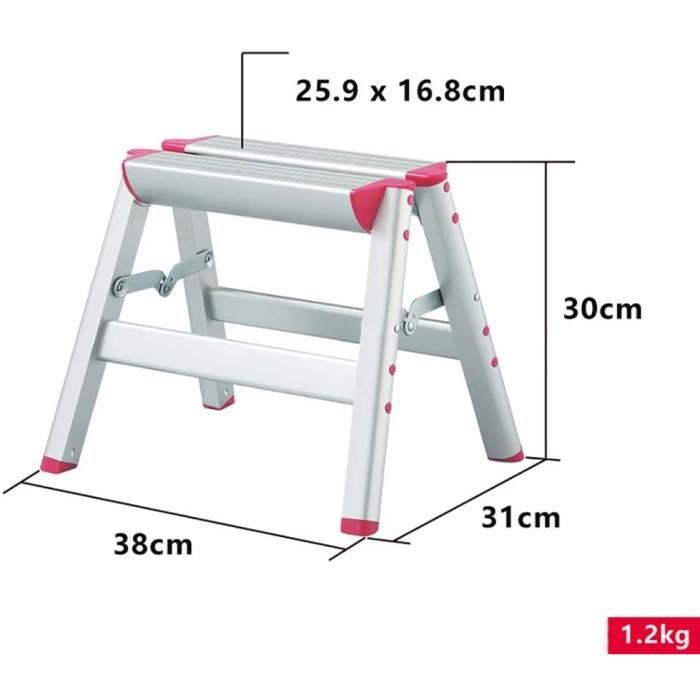 Échelle Ménage Escabeau Pliant étapes échelles, en Alliage d'aluminium léger Jardin Cuisine ...