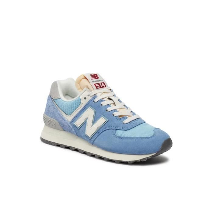 Sneakers basses - New Balance - Femme - Bleu - Lacets - Plat Bleu ...
