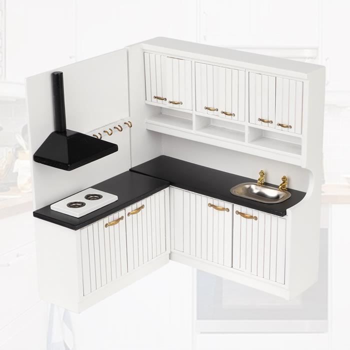 Mxzzand Meubles jouet Mini placard en bois réaliste, 2 pièces, armoire ...