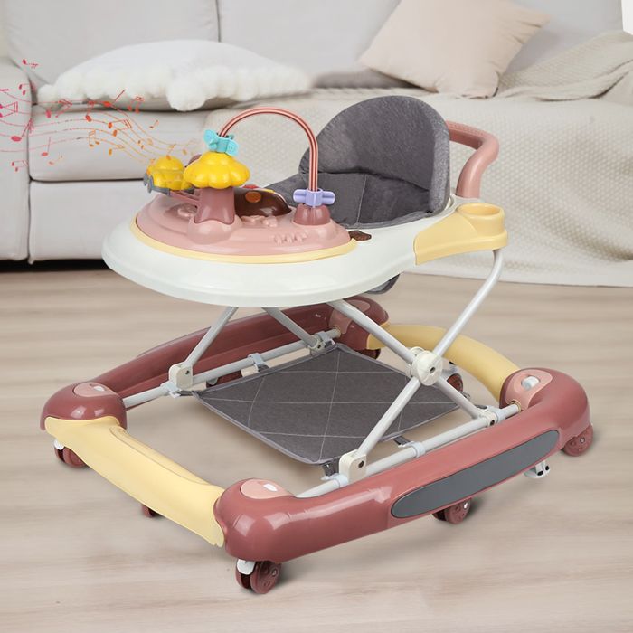 SUPFINE Marchette Trotteur Bébé Evolutif, Musical, Réglable pour 10 à ...