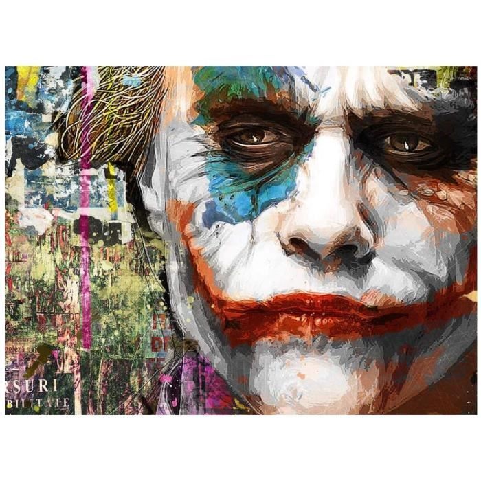 Tableau Joker Vintage Toile imprimée Pop Art Décoration Murale Salon ...