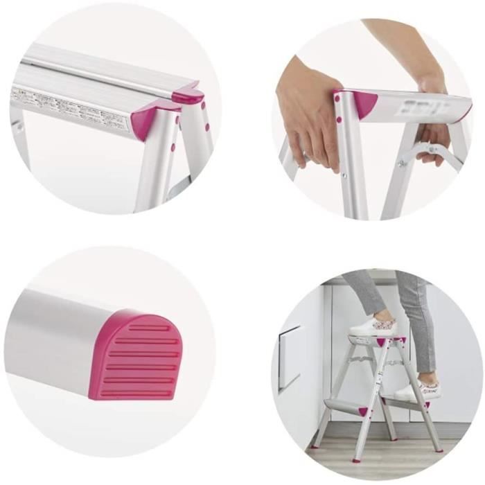Échelle Ménage Escabeau Pliant étapes échelles, en Alliage d'aluminium léger Jardin Cuisine ...