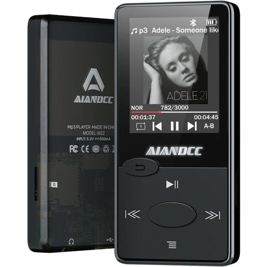 Lecteur MP3 Bluetooth Son HiFi, avec Radio FM, Baladeur Bluetooth ...