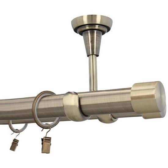 25-19mm Kit de tringle a rideau Metal Fixation au Plafond Laiton ...