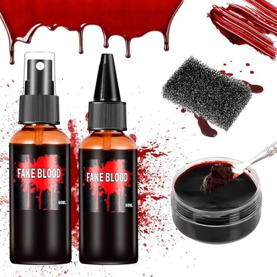 Kit de faux sang Halloween - Makeup Revolution - Plasma Coagulé et ...