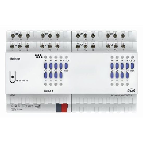 Actionneur de variation - THEBEN - DM 8-2 T KNX - 8 canaux - Compatible ...