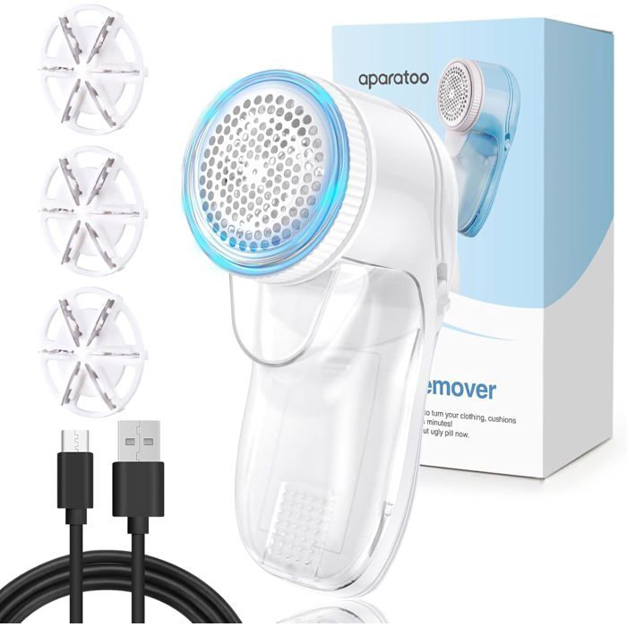 Electric Pill Shaver with 2 Replaceable Blades, Portable Electric Pill ...