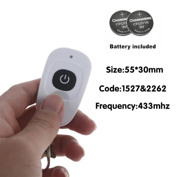 Télécommande Universelle Sans Fil Pour Ampoule Led Bouton On Off 433