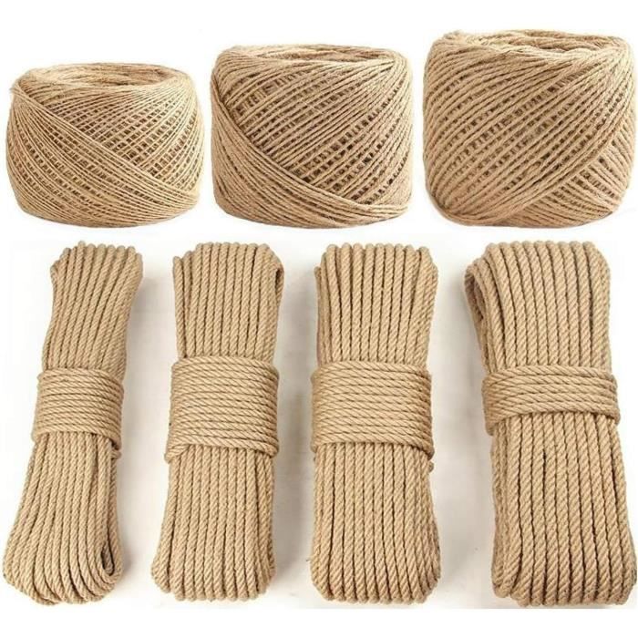 Diy Natural Corde Corde Jute Corde À Corde À Corde Félin Type Mince ...