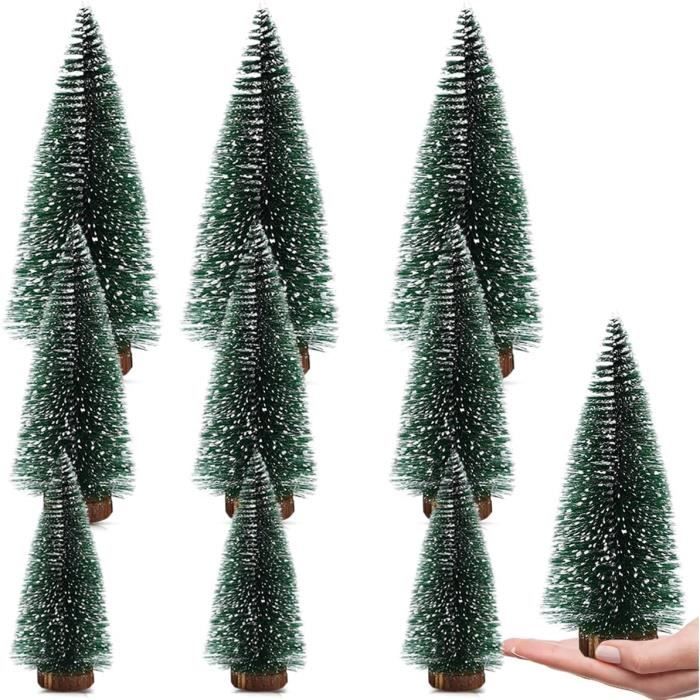 9 Pièces Mini Sapin De Noel, Sapin De Noël Miniature, Artificiel Arbre ...