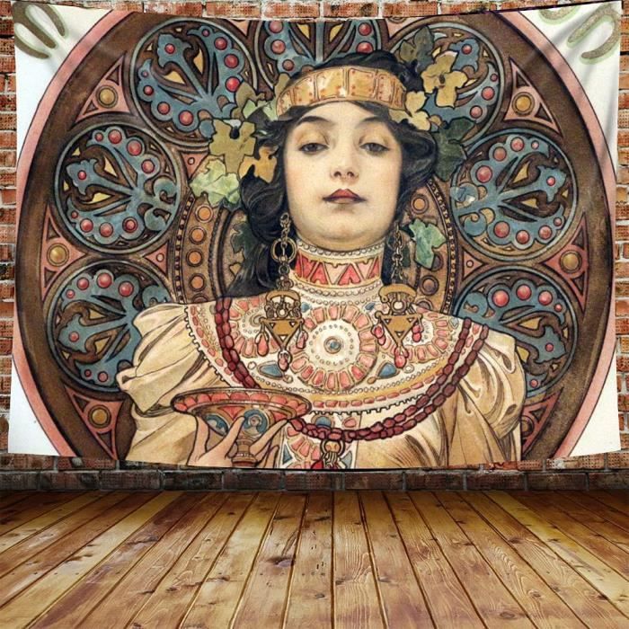 Art Dare-Tapisserie de Style Médiéval Optimisé pour Femme,emouvre Murale Rétro,Paris,Vignoble ...